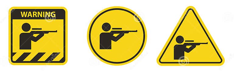 Shooting Range Diamond Caution Sign Rifle Range Symbol Stock Vector ... Shooting Range Diamond Caution Sign Rifle Range Symbol Stock Vector ...