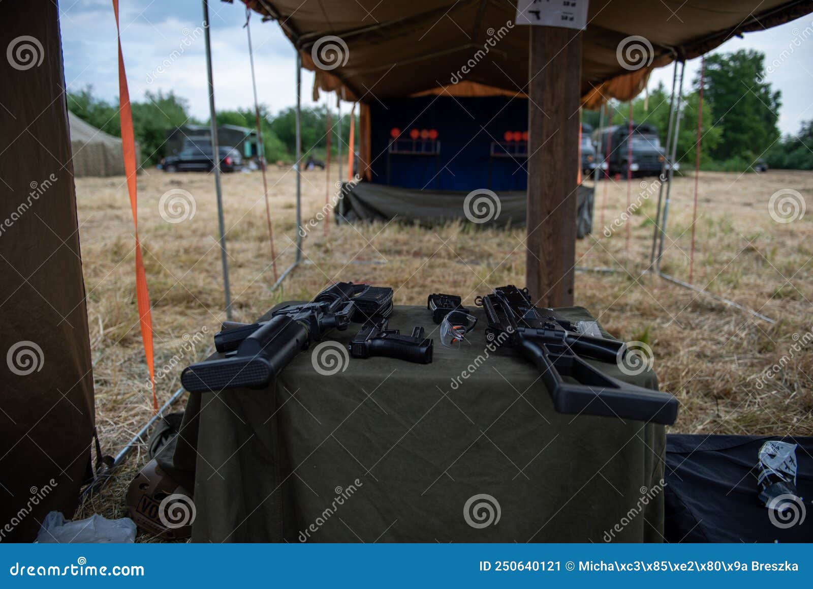 Shooting Range External Shooting Range Weapon Guns Stock Image - Image ...