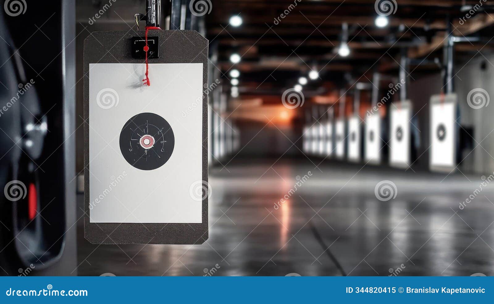 Shooting Range with Multiple Targets Aligned for Practice Sessions ...