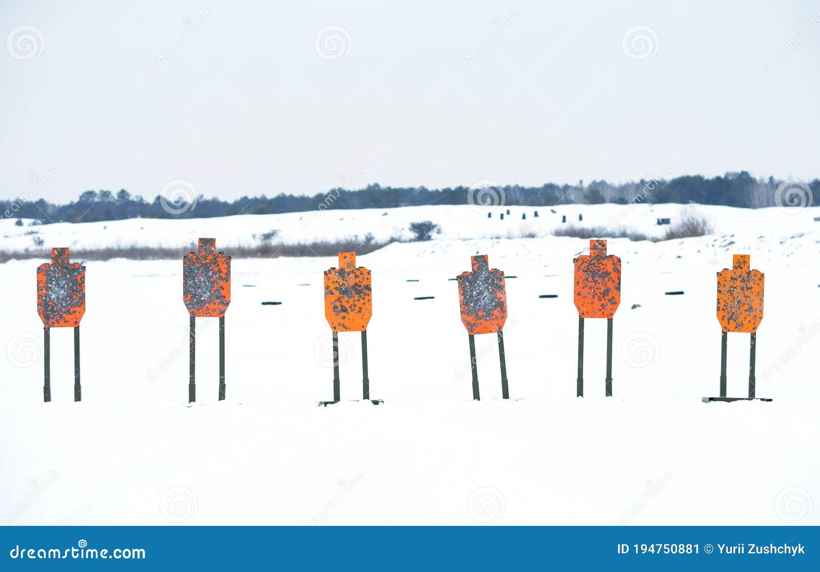 On a Shooting Range: Row of Targets Set for Shooting Stock Image ...