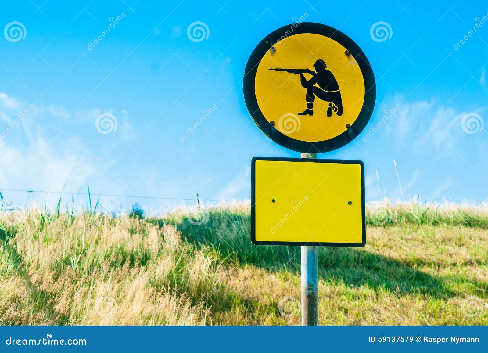 Shooting Range Sign in Yellow Stock Image - Image of dangerous ...