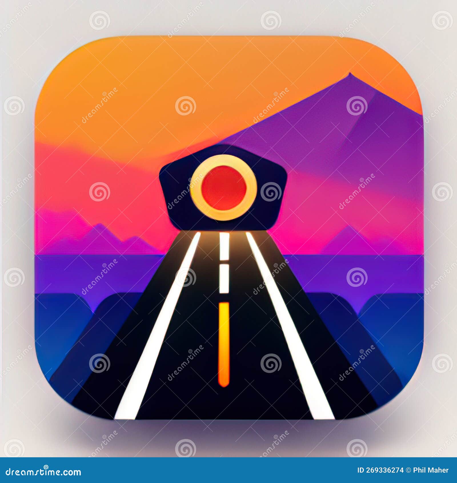 Shooting Range Software App Style Icon. Generative AI. Stock ...