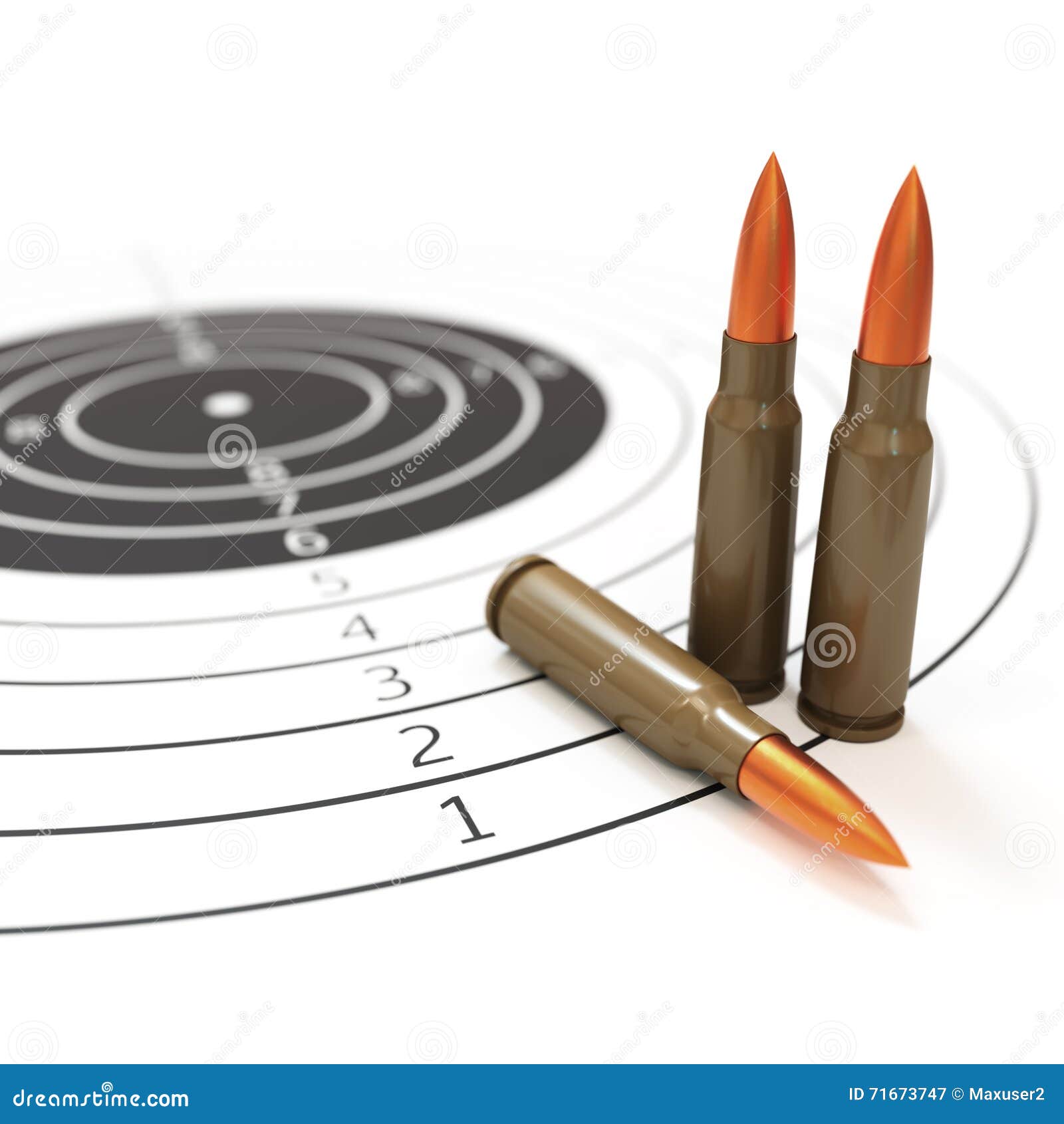 Shooting Range and Target Concept 3d Illustration Stock Image - Image ...