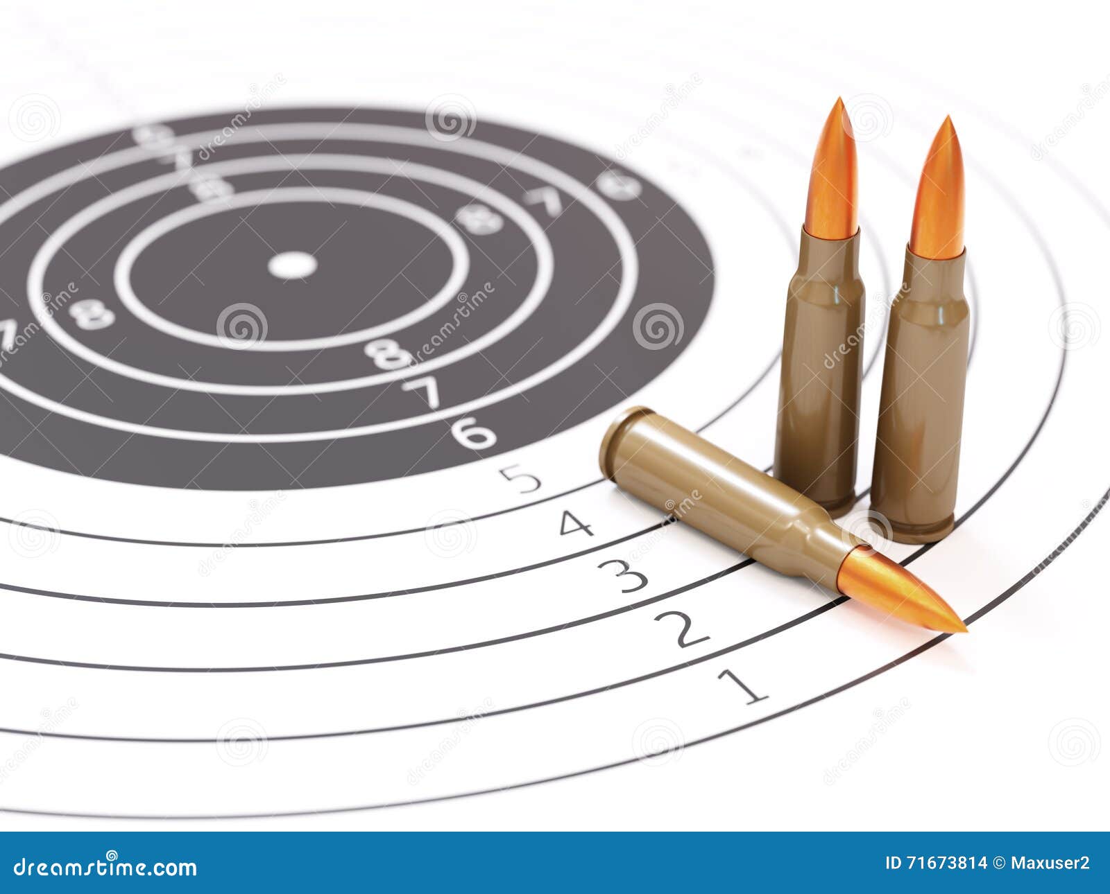 Shooting Range and Target Concept 3d Illustration Stock Photo - Image ...