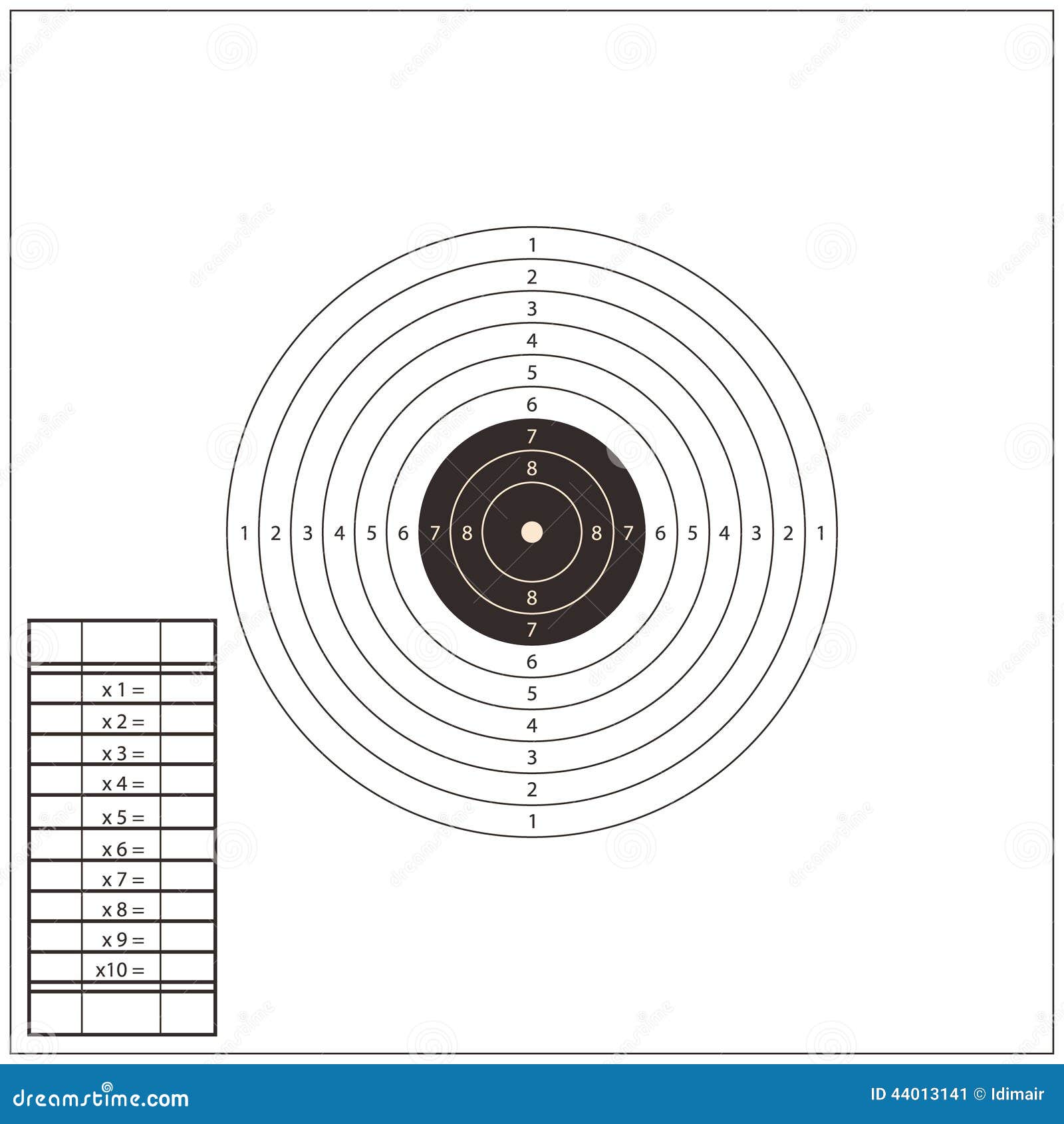 Shooting Range Target Template. Vector Stock Vector - Illustration of ... Shooting Range Target Template. Vector Stock Vector - Illustration of ...