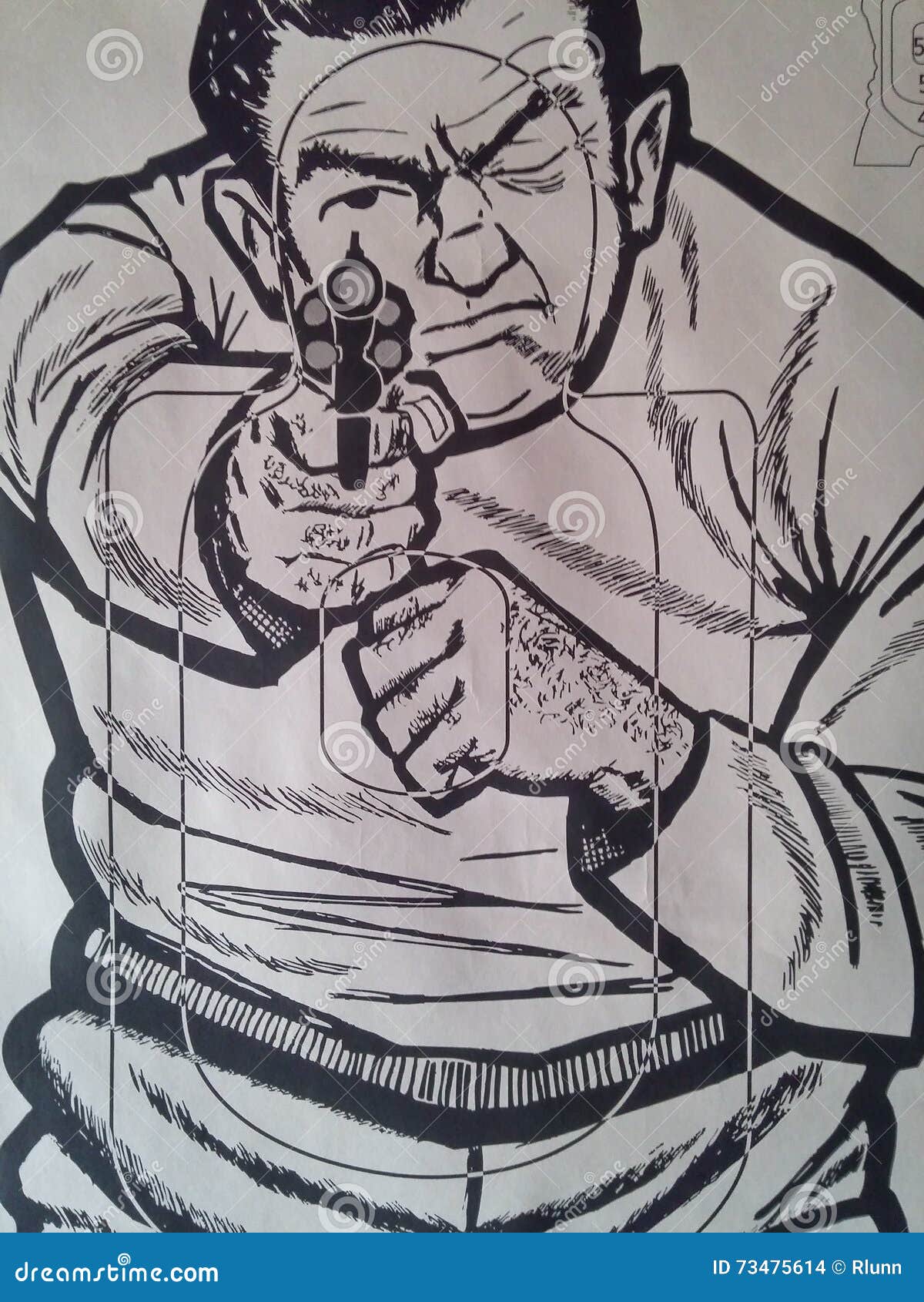 Vintage Shooting Range Target Stock Photo - Image of poster, range ...