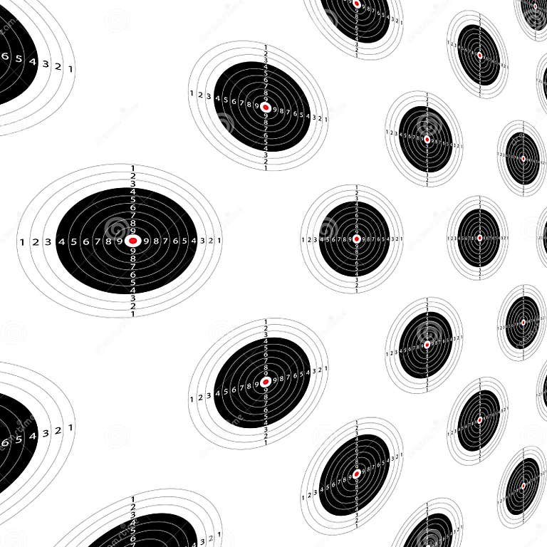 Shooting Range Targets on the Wall, Vector Illustration Stock Vector ...