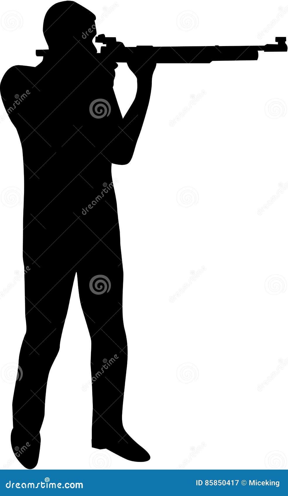 Shooting Silhouette stock vector. Illustration of shotgun - 85850417