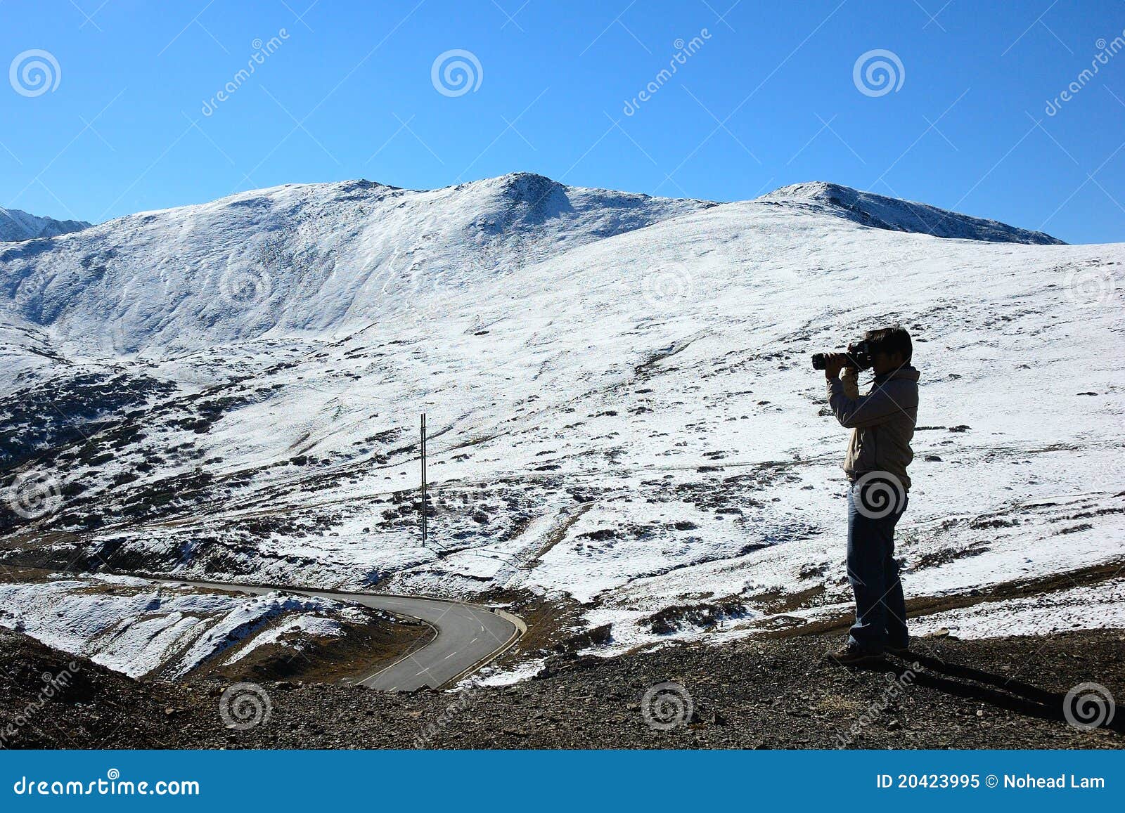 Shooting in the snow stock image. Image of landscape - 20423995
