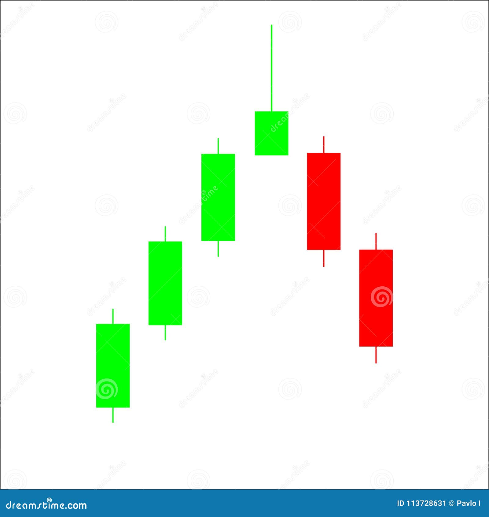 Shooting Star Candlestick Chart Pattern. Candle Stick Graph Trad Stock ...