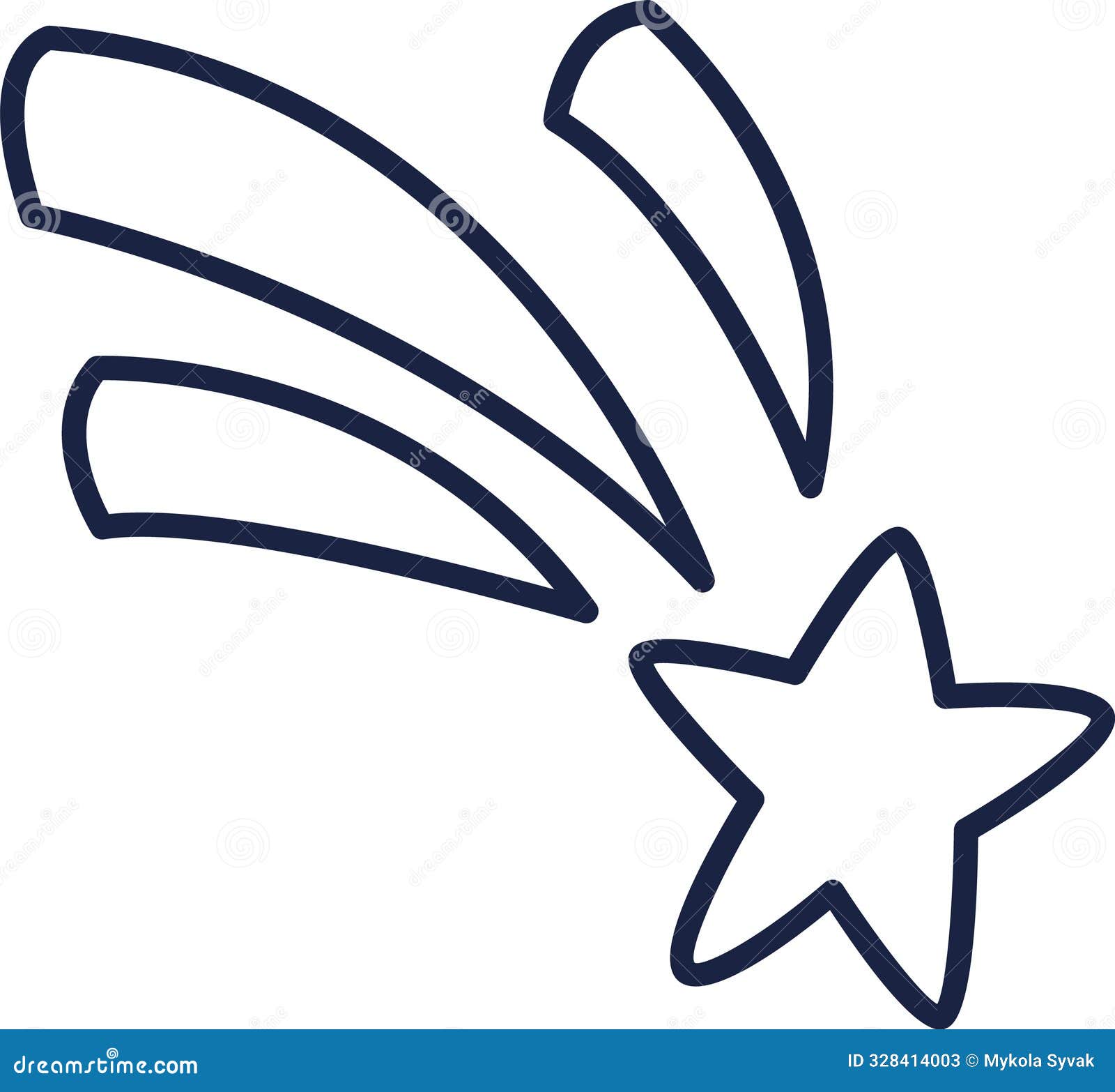 Shooting Star Doodle stock illustration. Illustration of doodle - 328414003