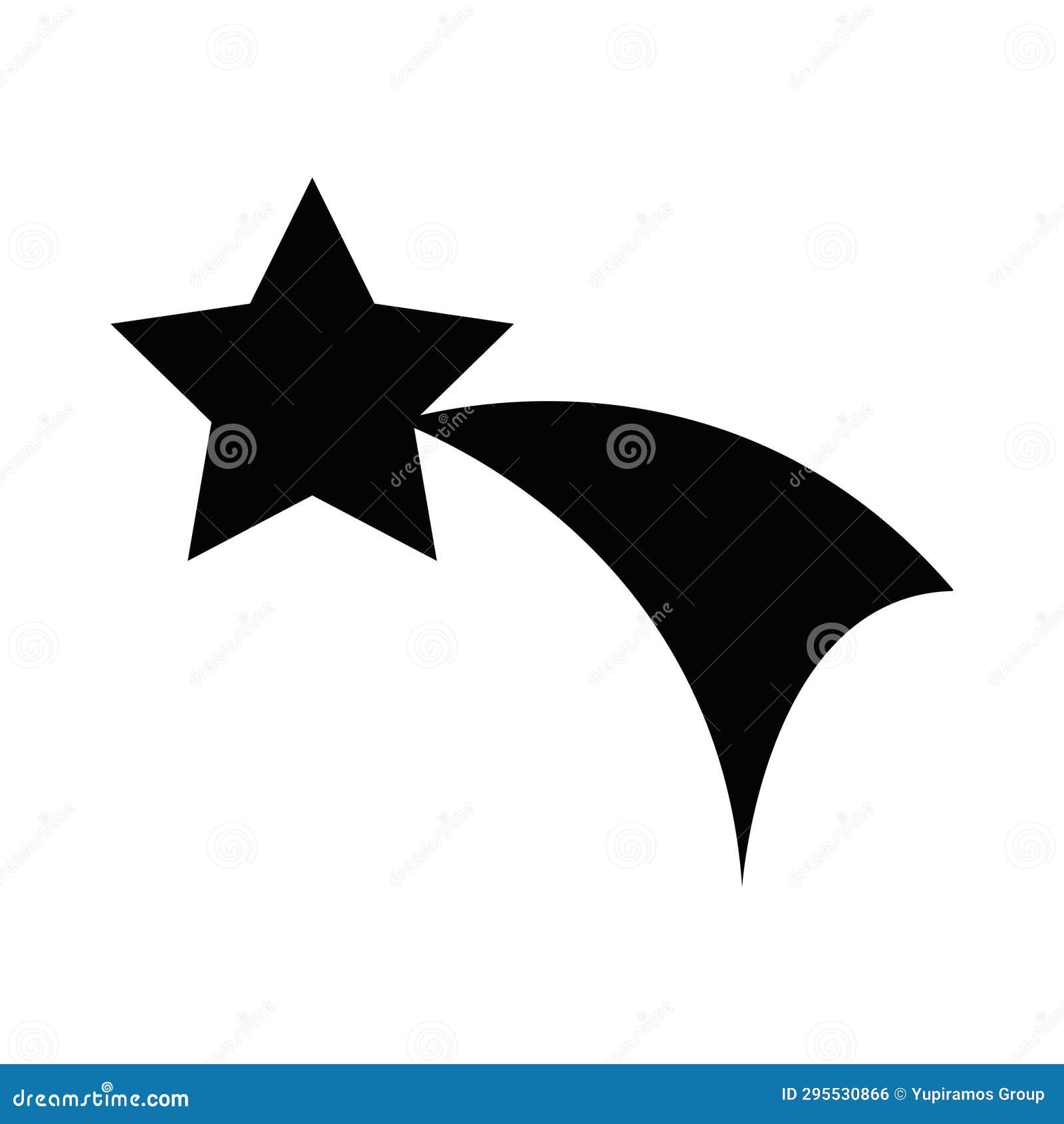 Shooting star icon stock vector. Illustration of meteor - 295530866