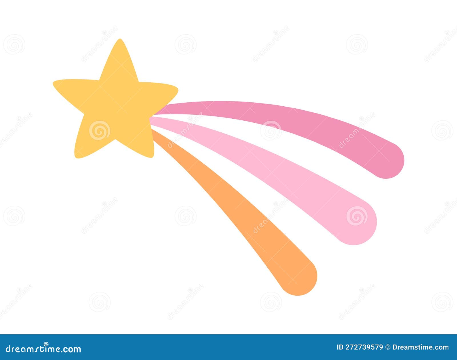 Shooting star icon stock vector. Illustration of shooting - 272739579