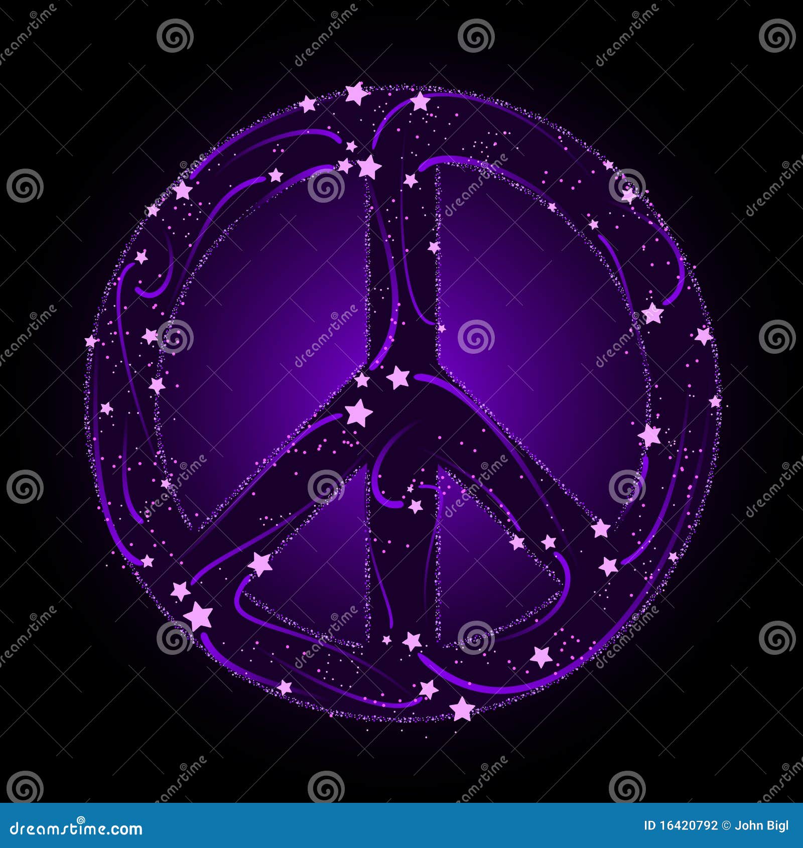 Shooting star peace sign stock vector. Illustration of symbol - 16420792