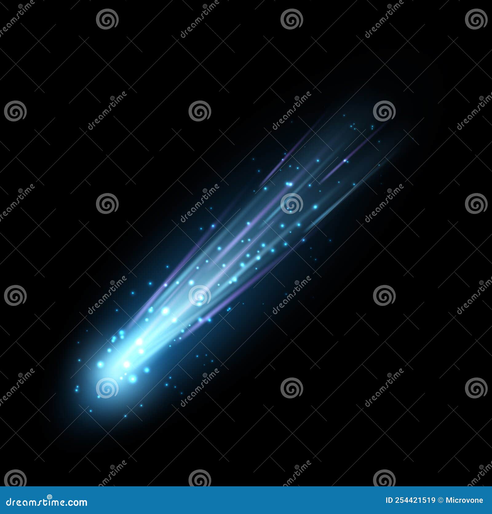 Falling Light. Red And Blue Laser Effect On Transparent Background ...