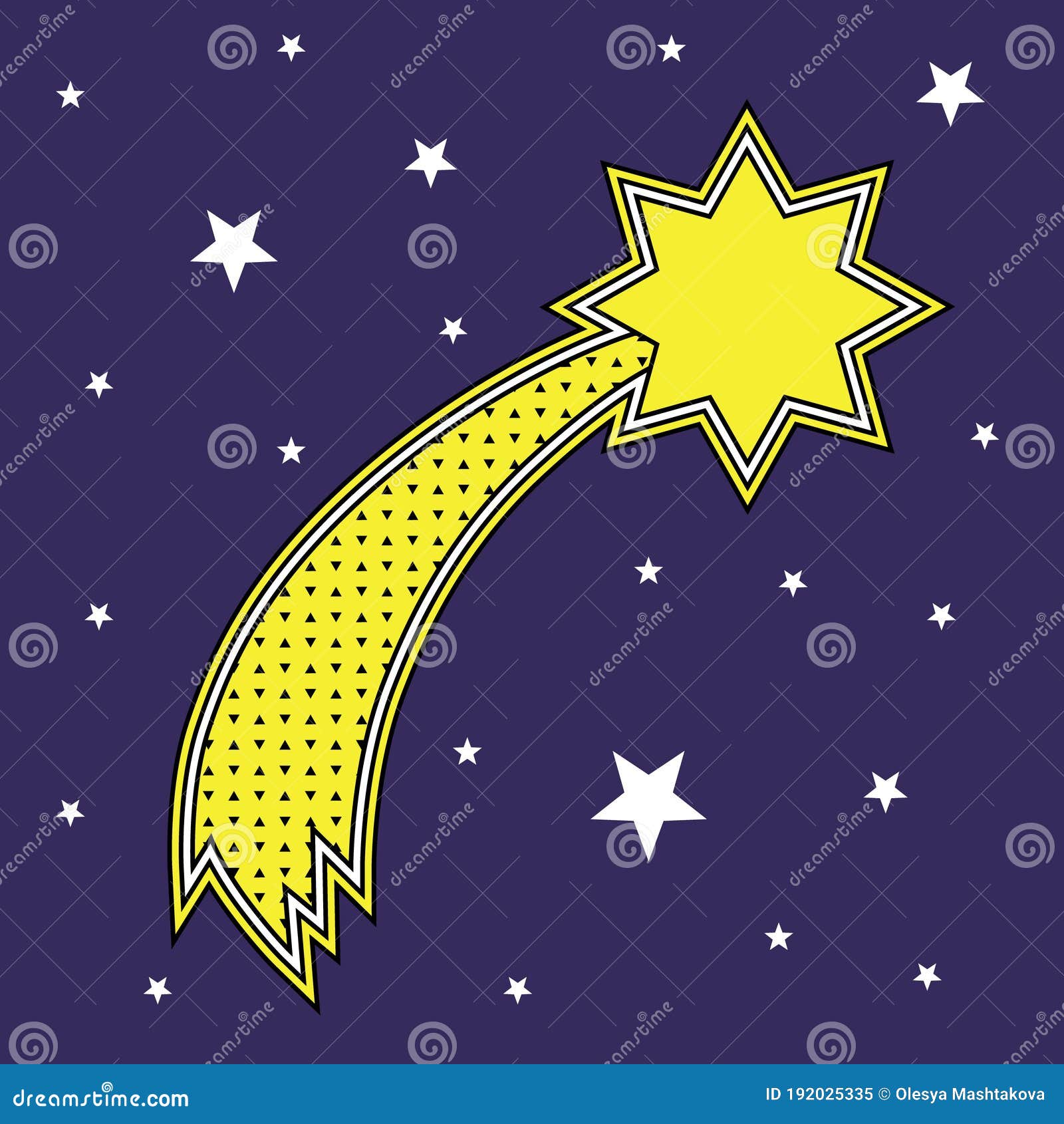 Shooting Star. Simple Vector Color Icon Stock Vector - Illustration of ...
