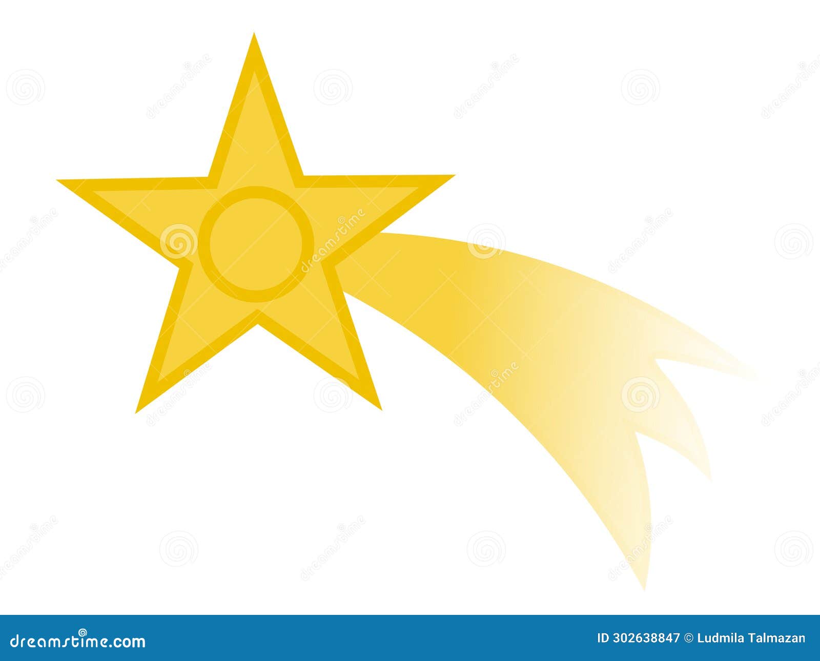 Shooting Star Symbol of Christmas Stock Image - Illustration of vector ...