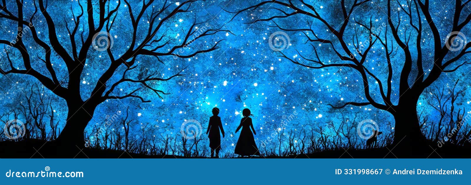 Star Under The Glittering Cosmo Capturing The Mystique Of Starlit ...