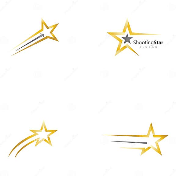 Shooting Star Vector Logo Design Template Stock Illustration ...