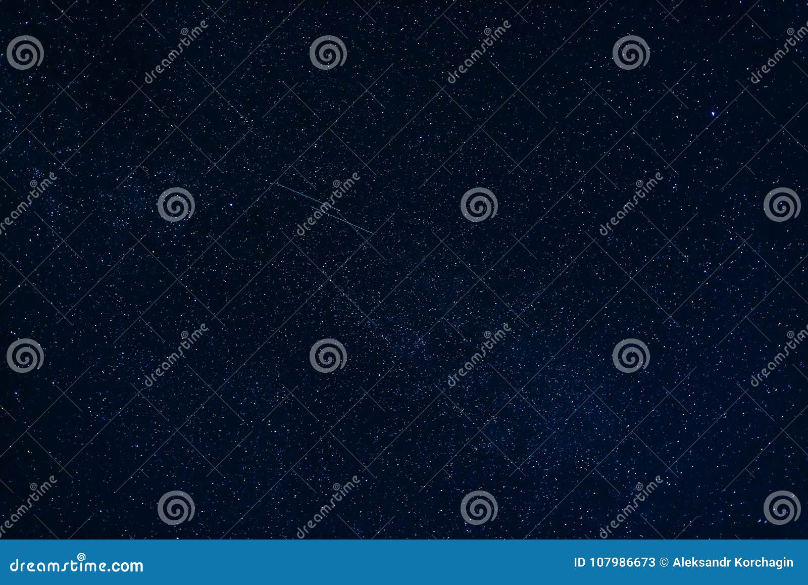Shooting Stars in Starry Dark Blue Night Sky Stock Image - Image of ...