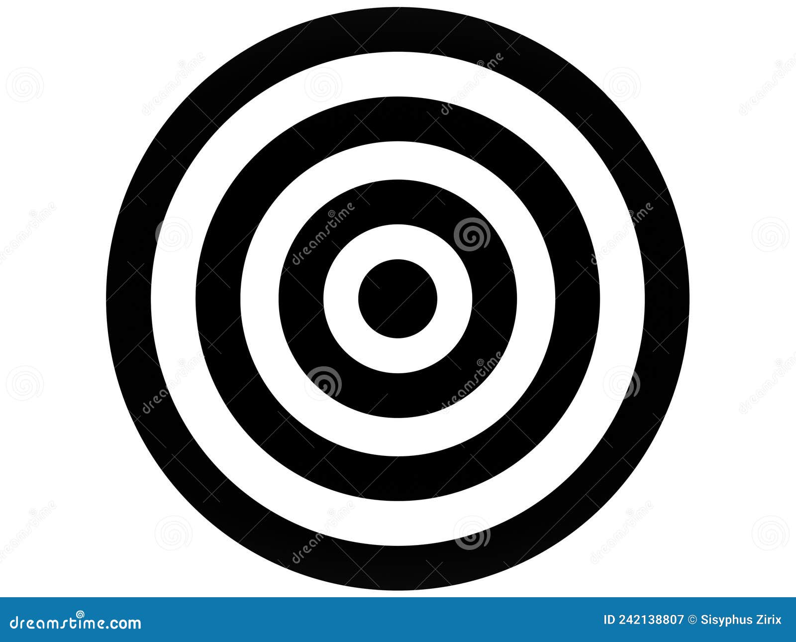 Shooting Target, Black and White Circles, Illustration Image Stock ...
