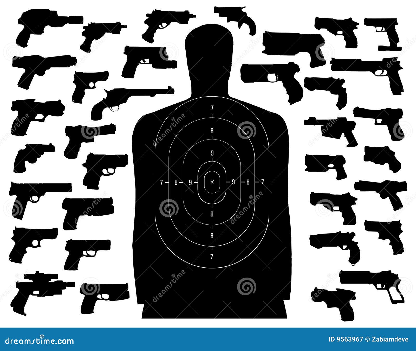 Target Of Murder Field Outline Icon. Element Of Crime Icon Stock Image ...
