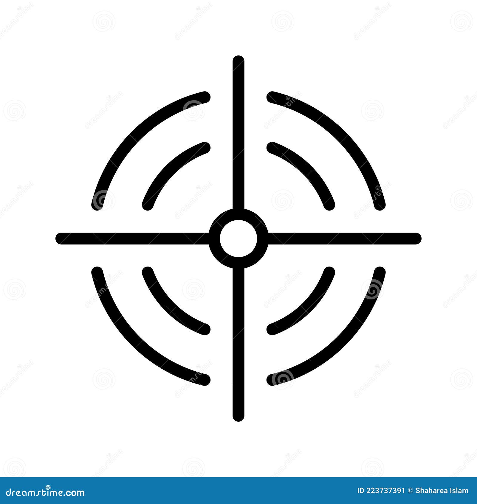 Shooting target icon stock vector. Illustration of shooter - 223737391