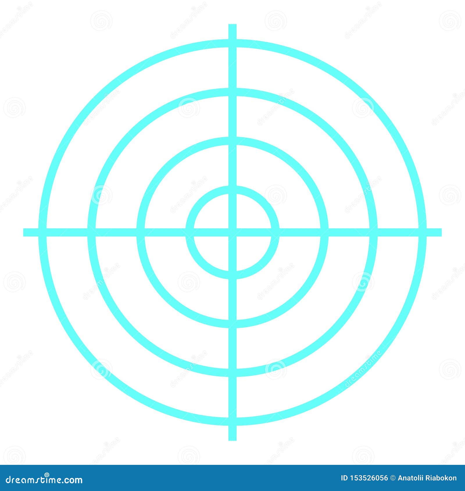 Shooting Target Icon, Flat Style Stock Vector - Illustration of pointer ...