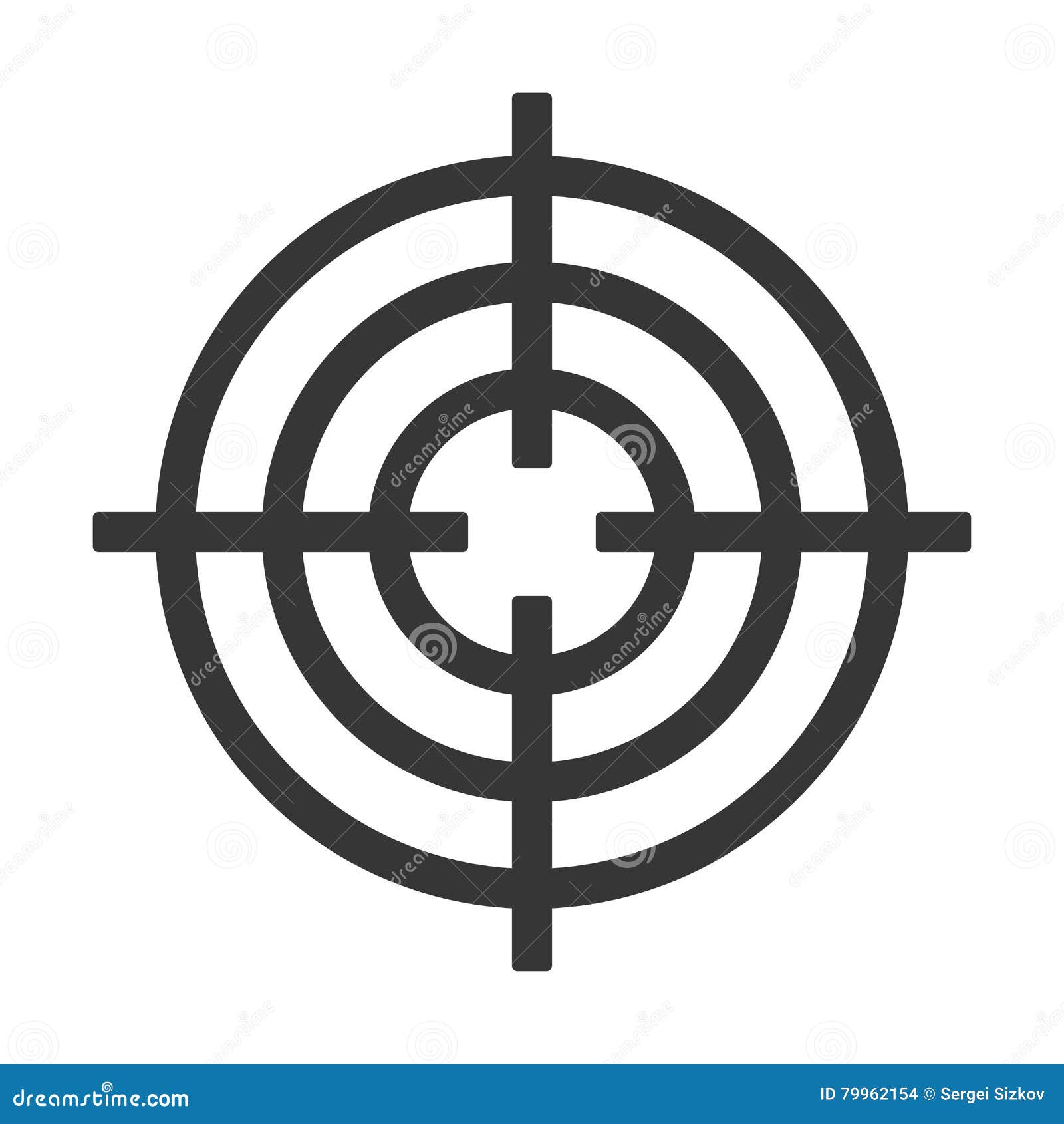 Shooting Target Icon Isolated on White Background. Vector Stock Vector ...