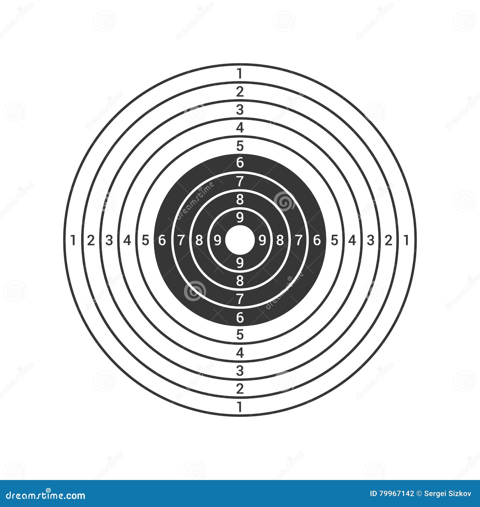 Shooting Target Icon Isolated on White Background. Vector Stock Vector ...
