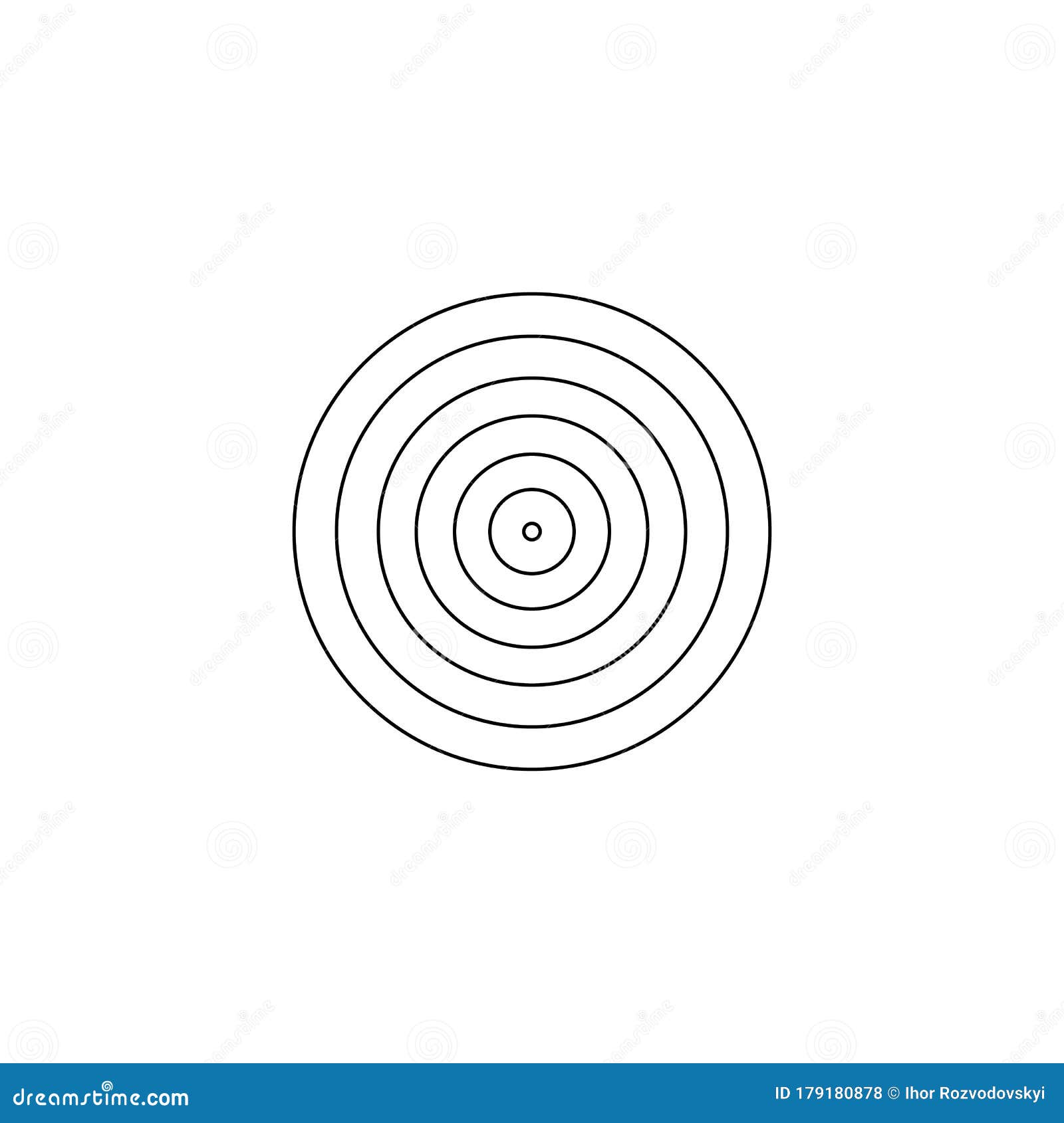 Shooting Target Icon Isolated on White Background. Vector Illustration ...