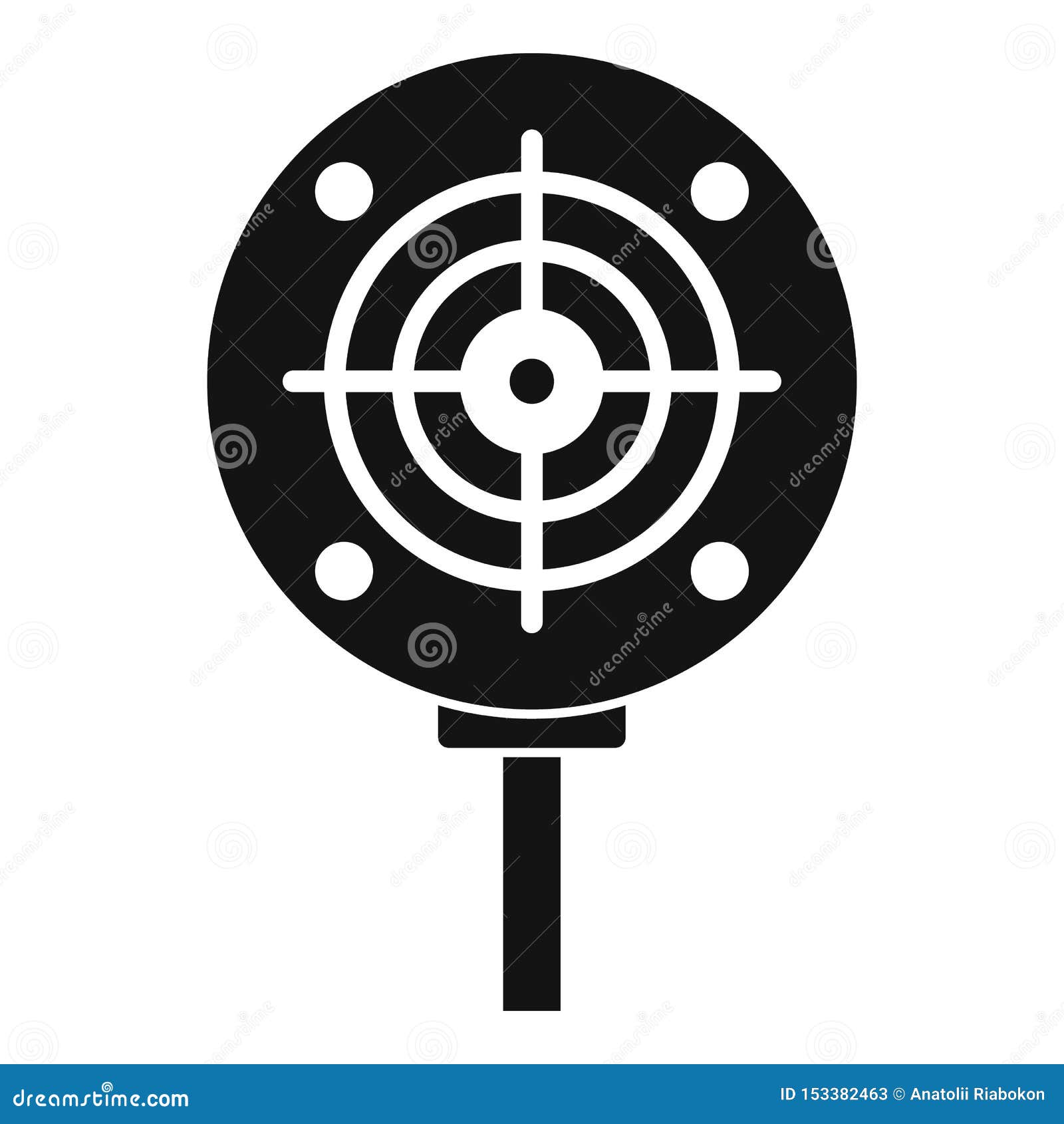 Shooting Target Icon, Simple Style Stock Vector - Illustration of ...