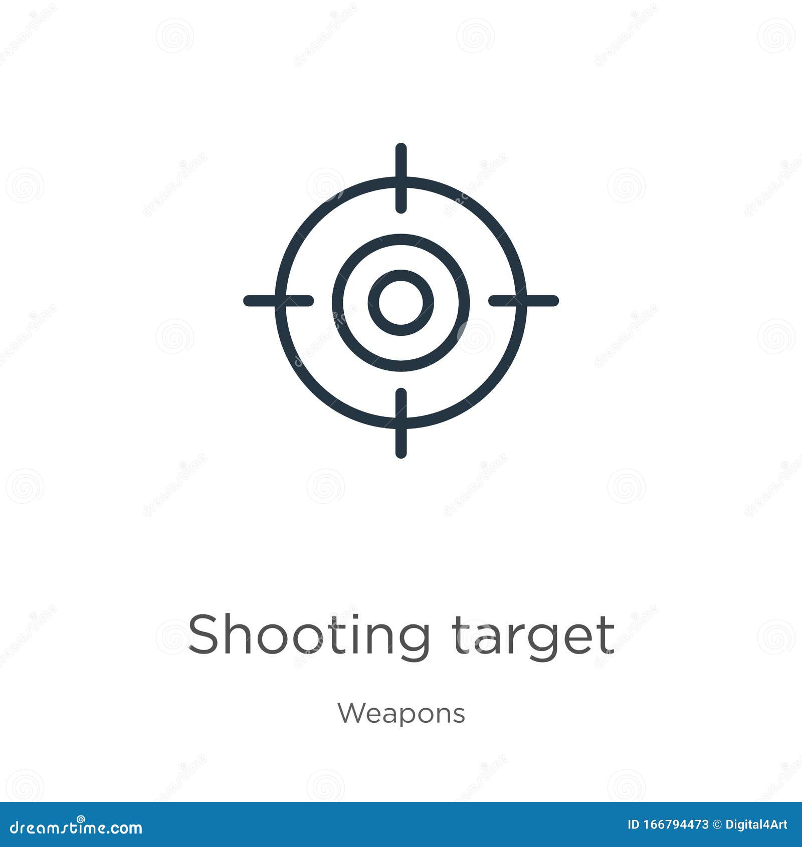 Shooting Target Icon Vector. Trendy Flat Shooting Target Icon from ...