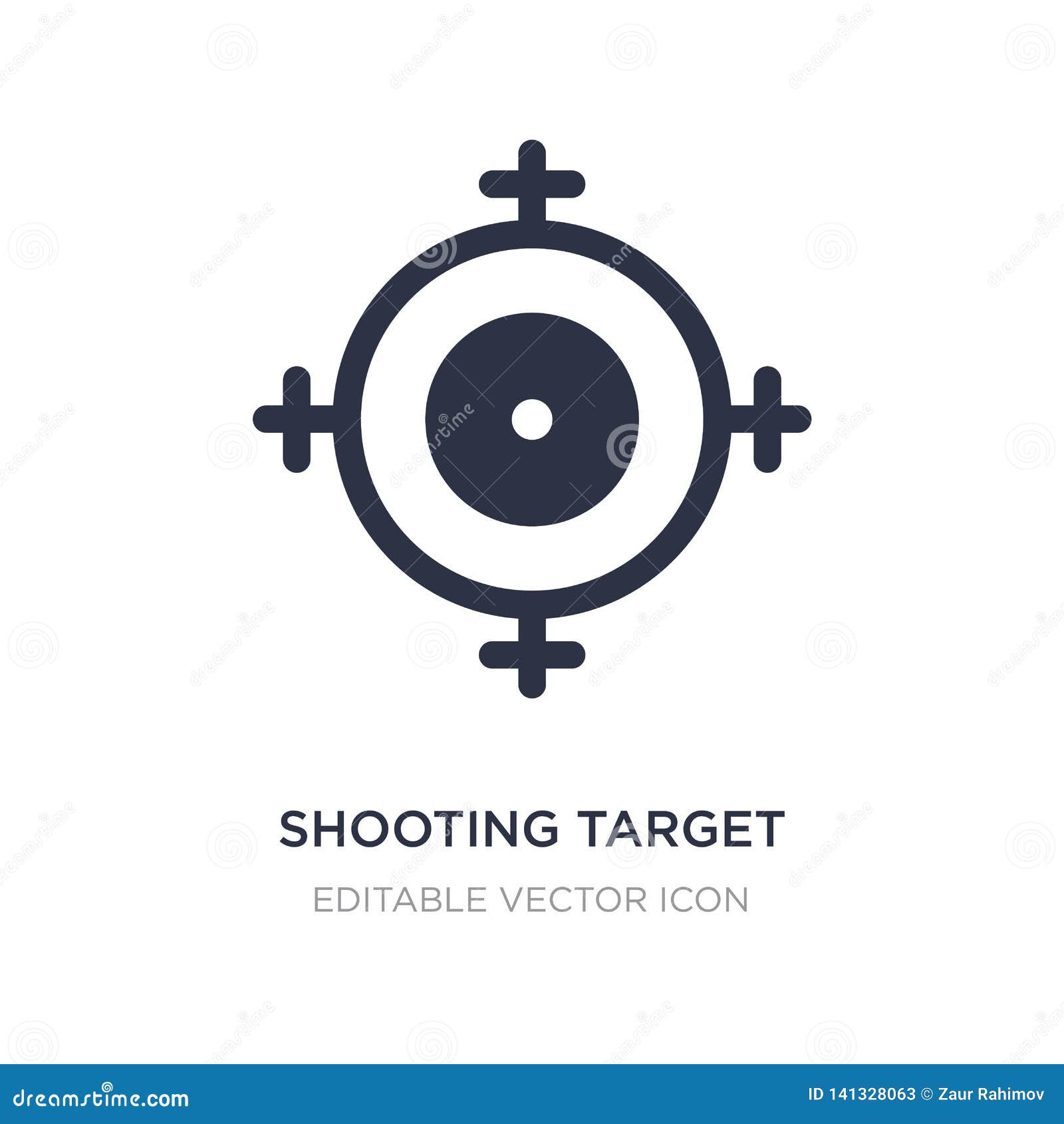 Shooting Target Icon on White Background. Simple Element Illustration ... Shooting Target Icon on White Background. Simple Element Illustration ...