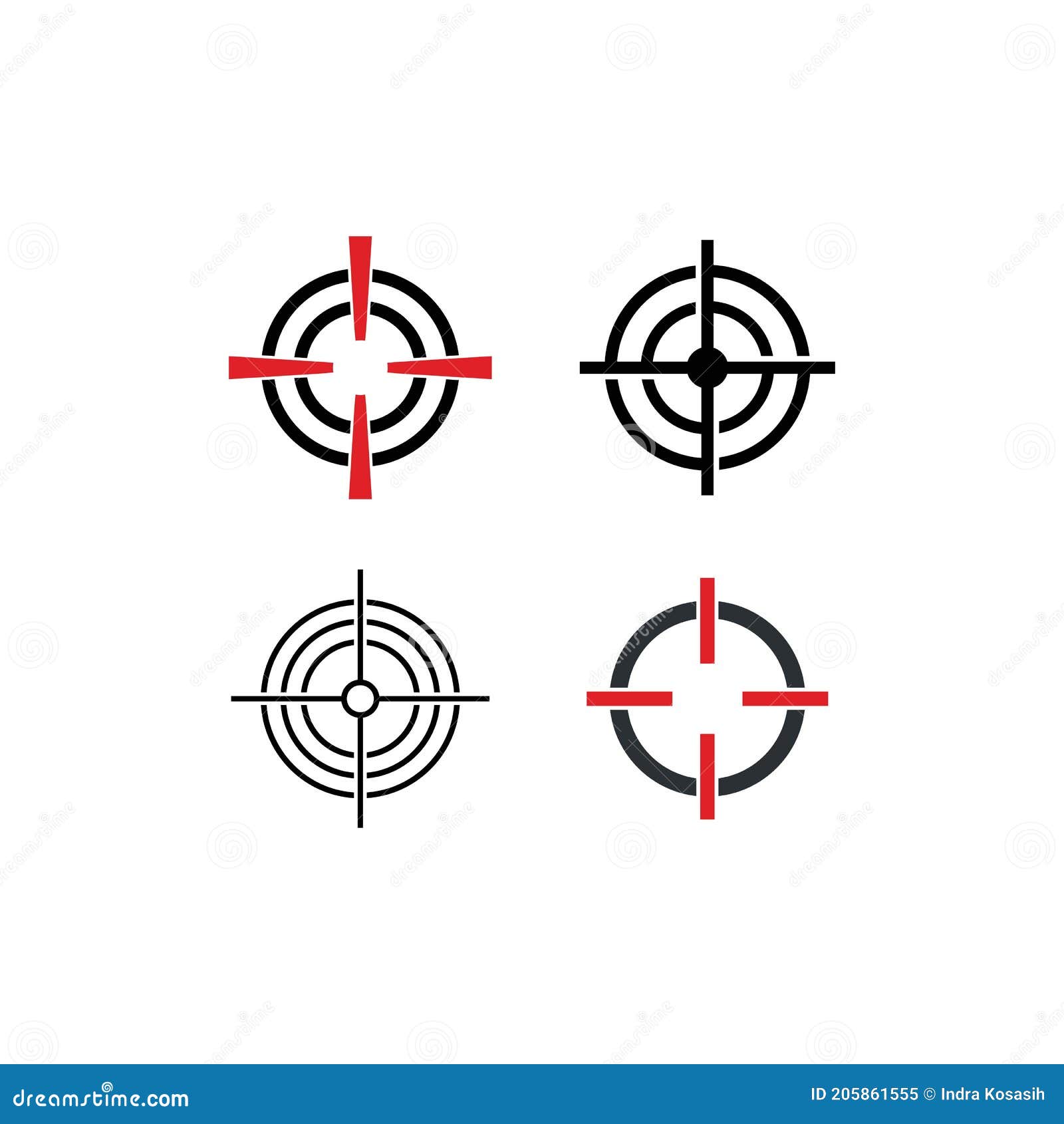 Shooting Target Logo Vector Icon Stock Vector - Illustration of sign ...