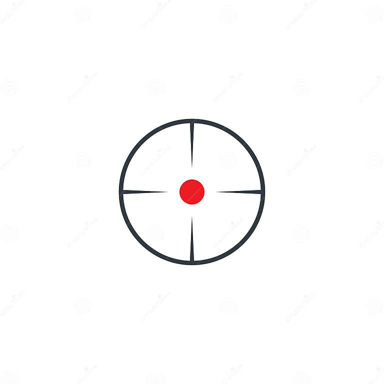 Shooting Target Logo Vector Icon in Simple Design Stock Vector ...