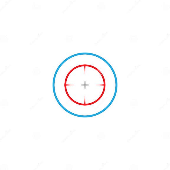 Shooting Target Logo Vector Icon in Simple Design Stock Vector ...