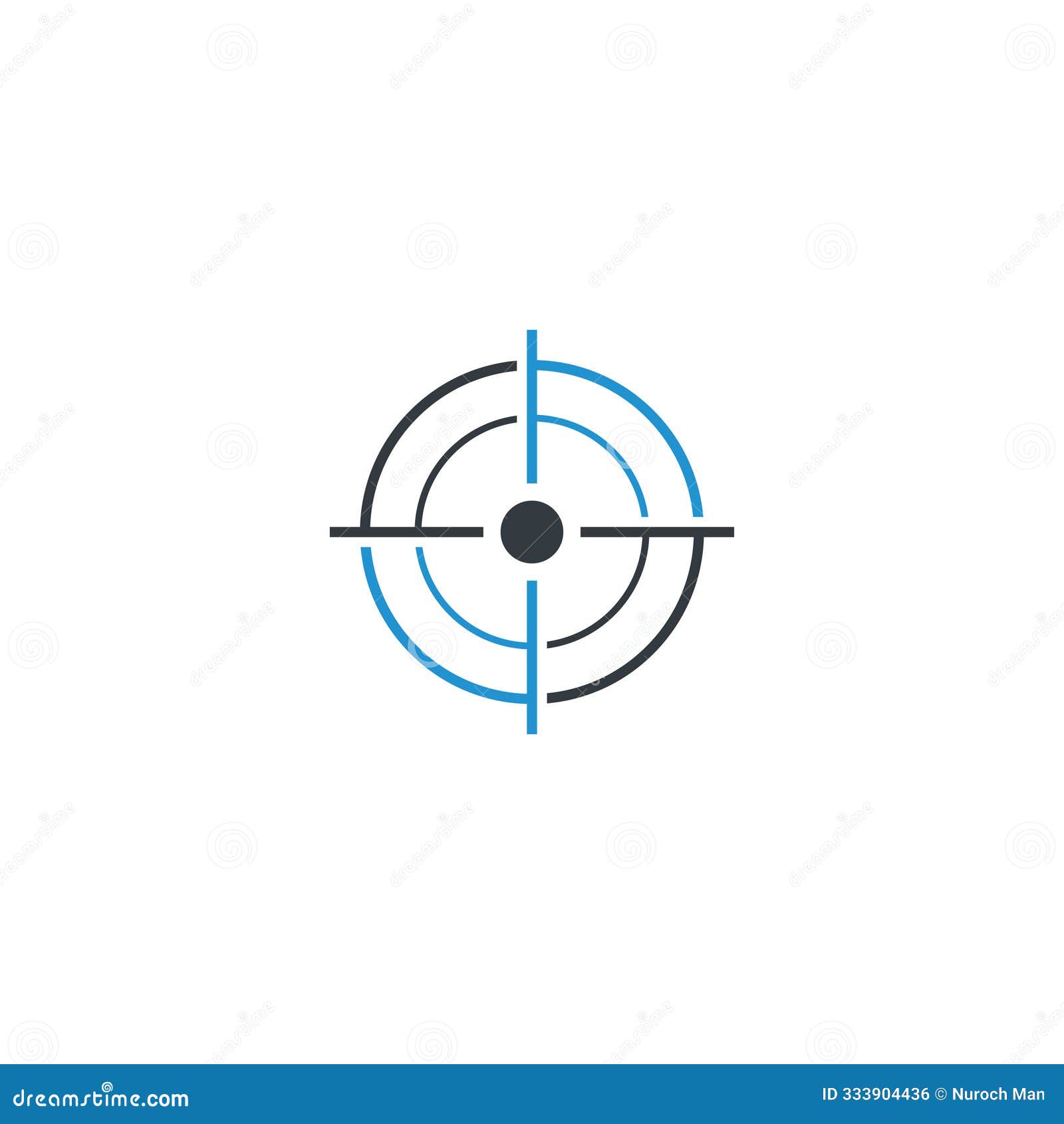 Shooting Target Logo Vector Icon in Simple Design Stock Vector ...