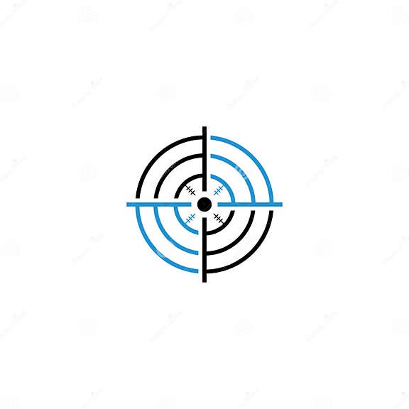 Shooting Target Logo Vector Icon in Simple Design Stock Vector ...