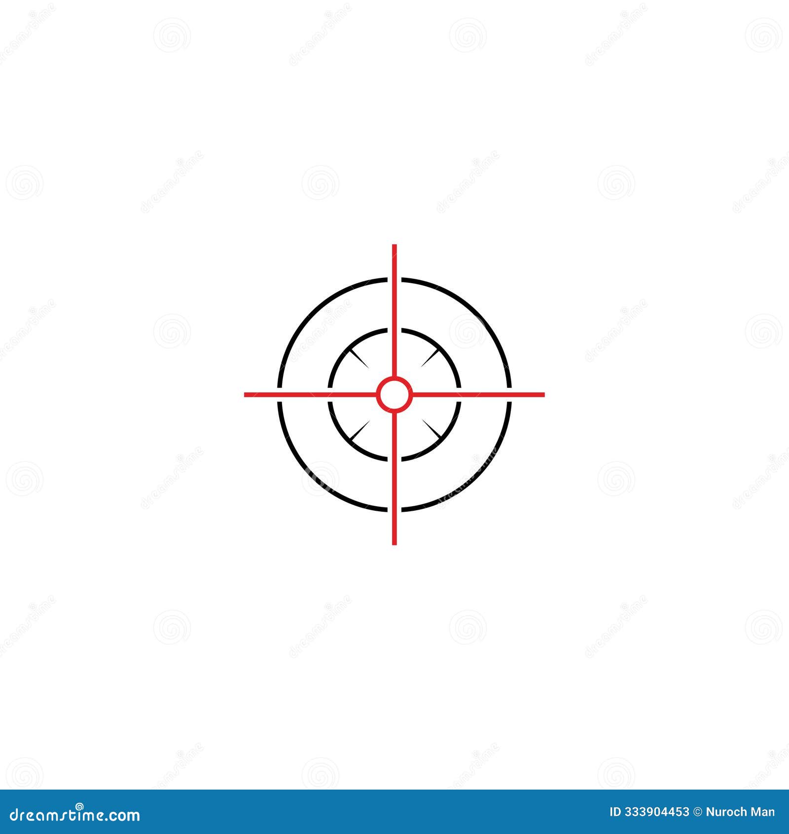 Shooting Target Logo Vector Icon in Simple Design Stock Vector ...