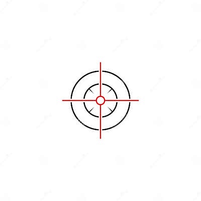 Shooting Target Logo Vector Icon in Simple Design Stock Vector ...