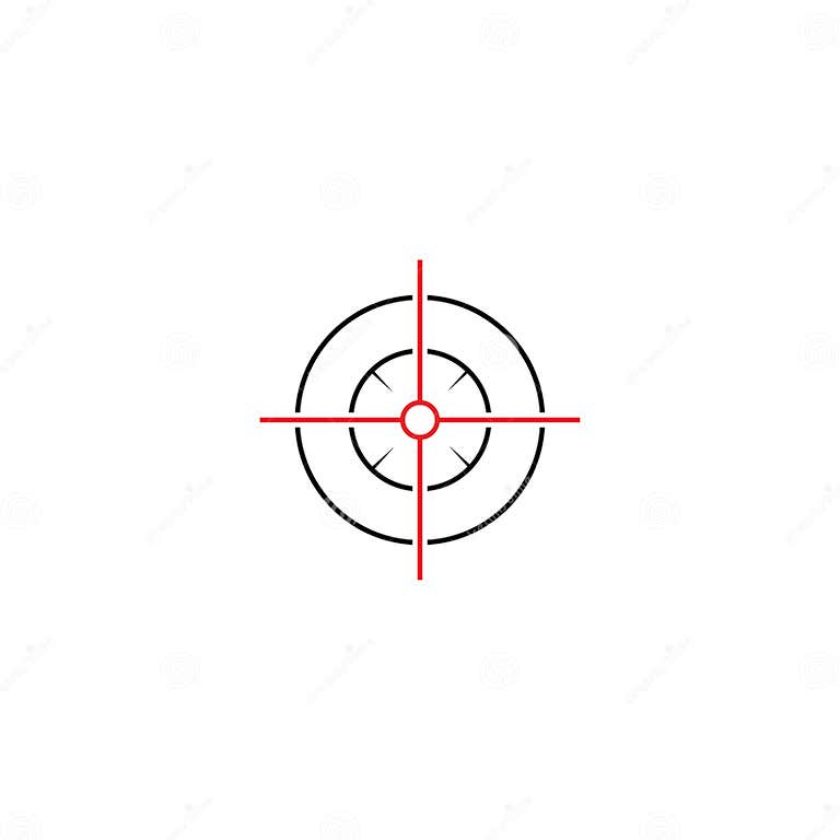 Shooting Target Logo Vector Icon in Simple Design Stock Vector ...