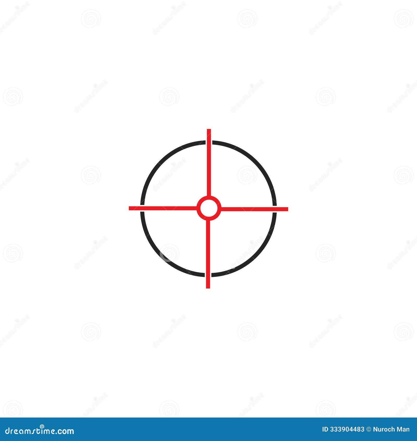 Shooting Target Logo Vector Icon in Simple Design Stock Vector ...