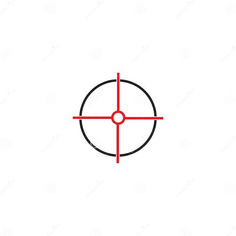 Shooting Target Logo Vector Icon in Simple Design Stock Vector ...