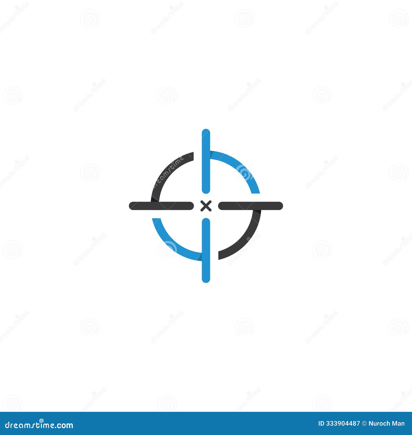 Shooting Target Logo Vector Icon in Simple Design Stock Vector ...