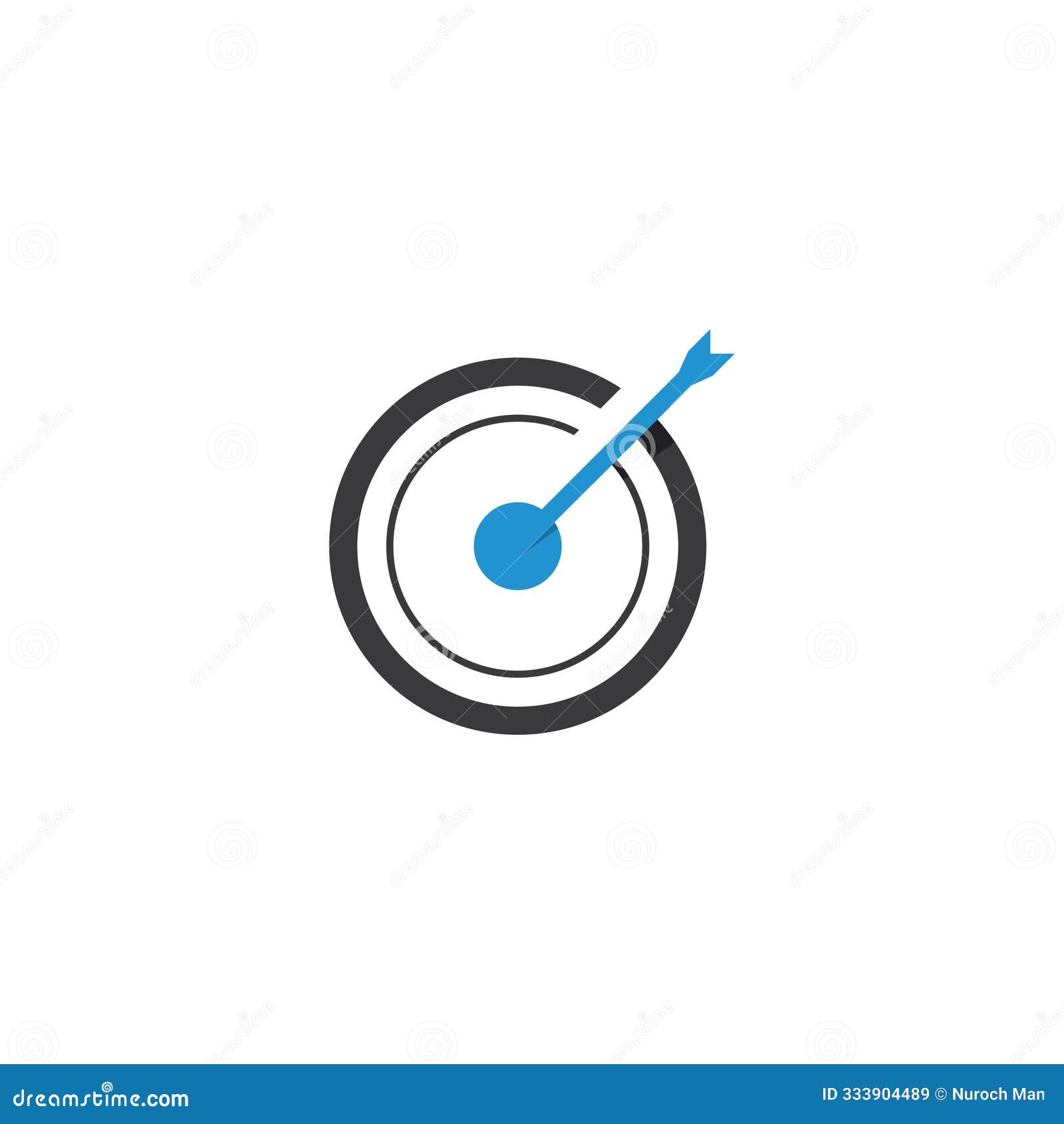 Shooting Target Logo Vector Icon in Simple Design Stock Vector ...