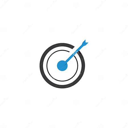 Shooting Target Logo Vector Icon in Simple Design Stock Vector ...