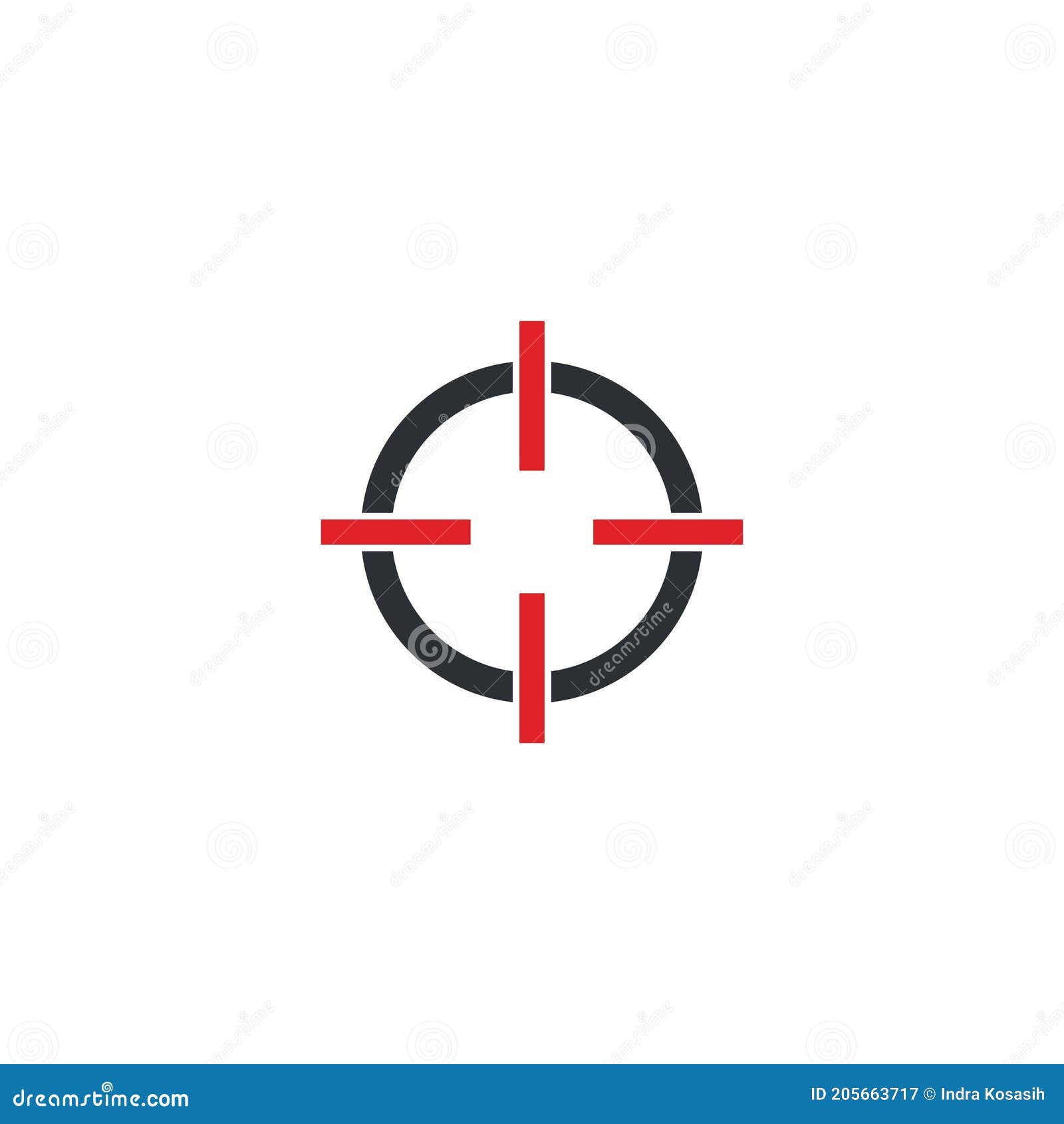 Shooting Target Logo Vector Icon in Simple Stock Vector - Illustration ...