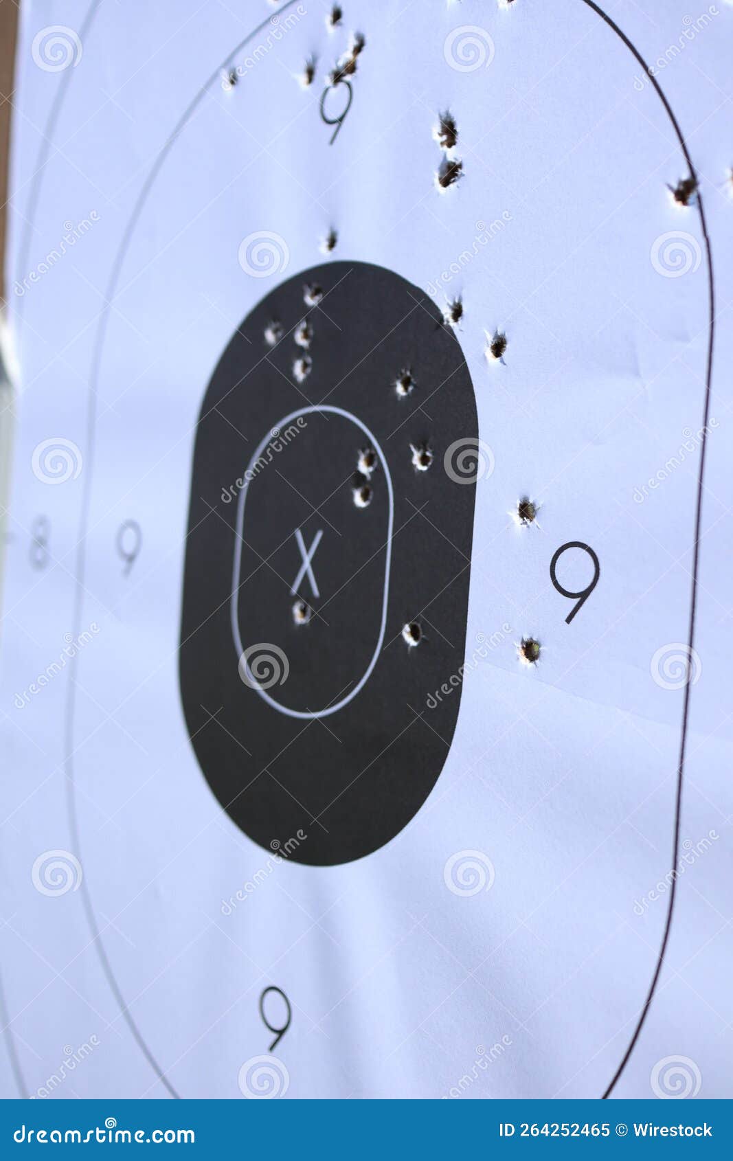 Shooting Target Paper with Holes Stock Image - Image of background ...