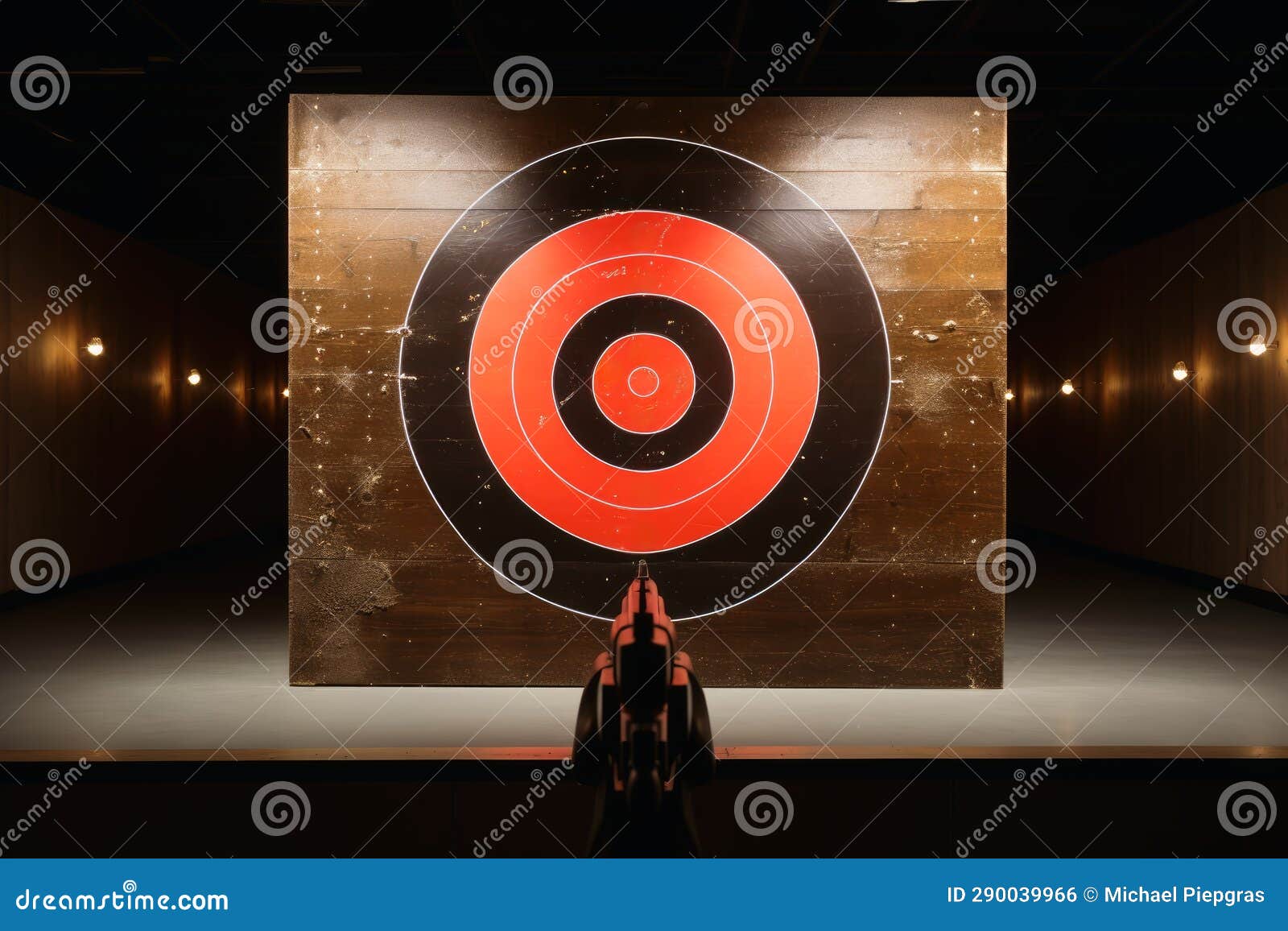 A Shooting Target with Rings Stock Illustration - Illustration of score ...